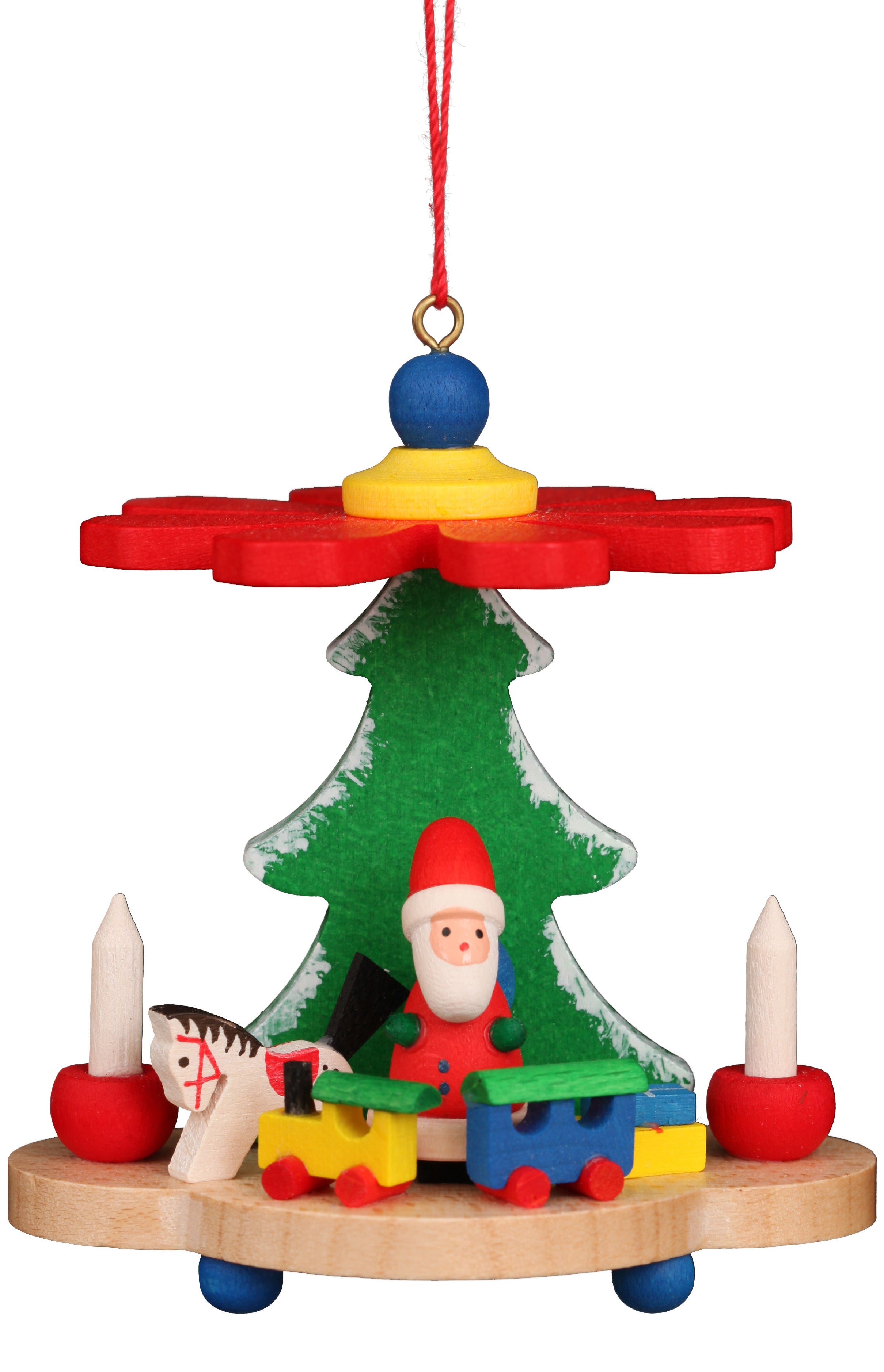 Ornament - Pyramid with Santa – Hedges Designs